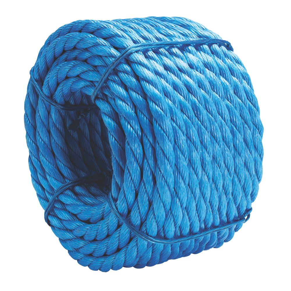 Essentials Twisted Rope Blue 14mm x 20m - Screwfix