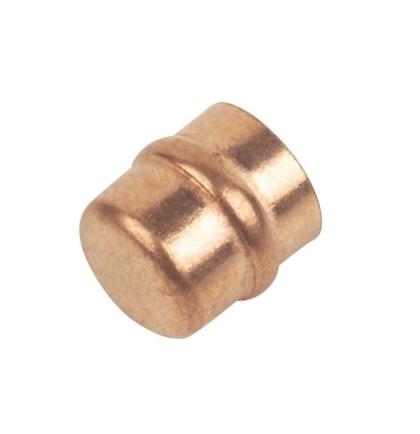 Flomasta Copper End Feed Stop Ends 10mm 2 Pack - Screwfix