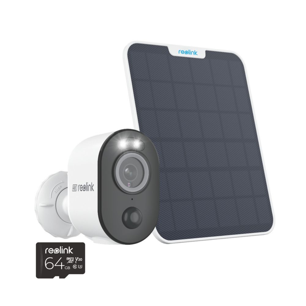 Reolink Argus A4K3S2M64-UK Solar-Powered White Wireless 4K Indoor ...