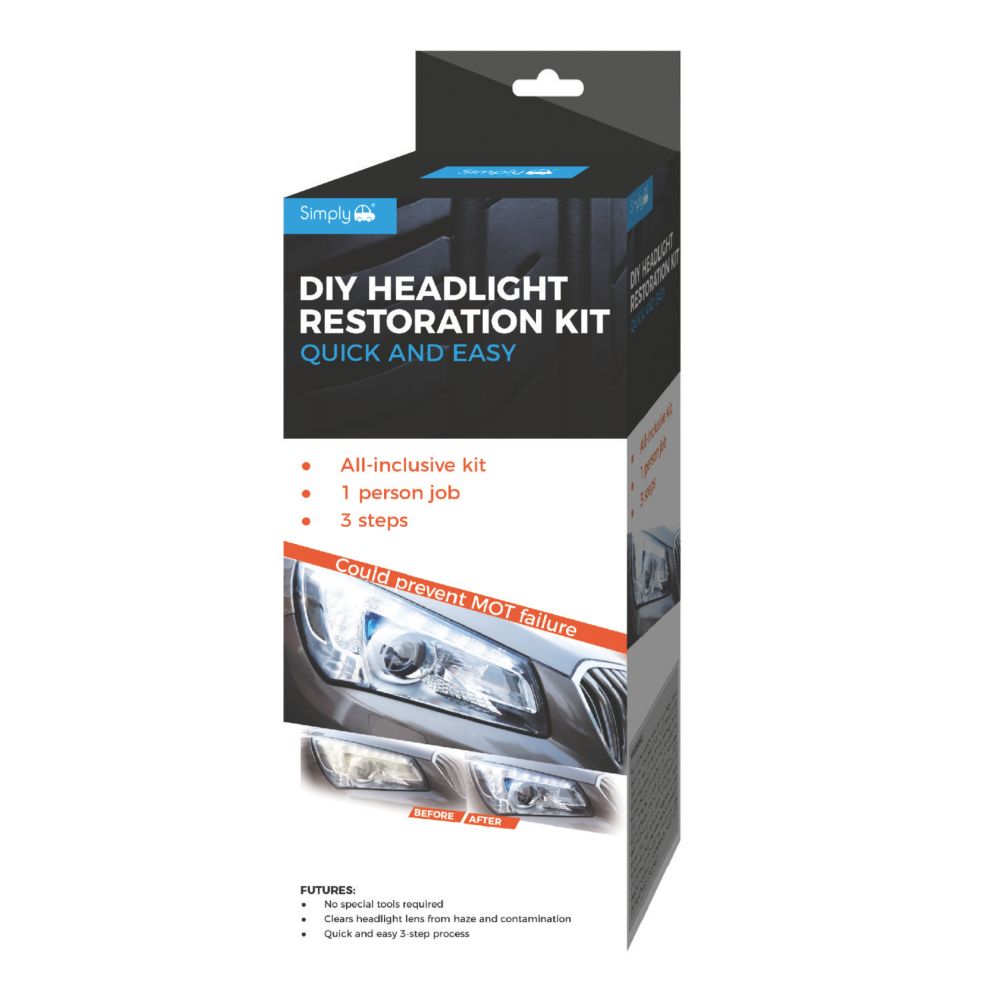 Simply Auto Headlight Restoration Kit 13 Piece Set Screwfix