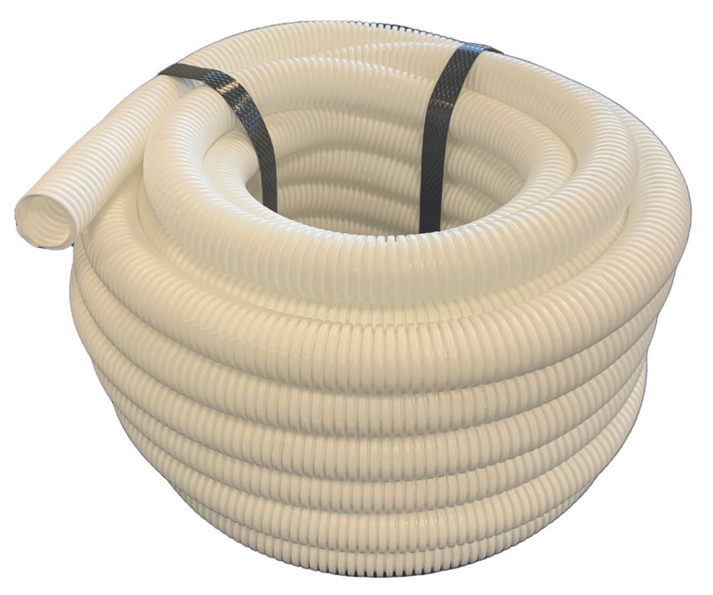 Deta TTE Flexible Conduit 20mm x 10m White - Screwfix