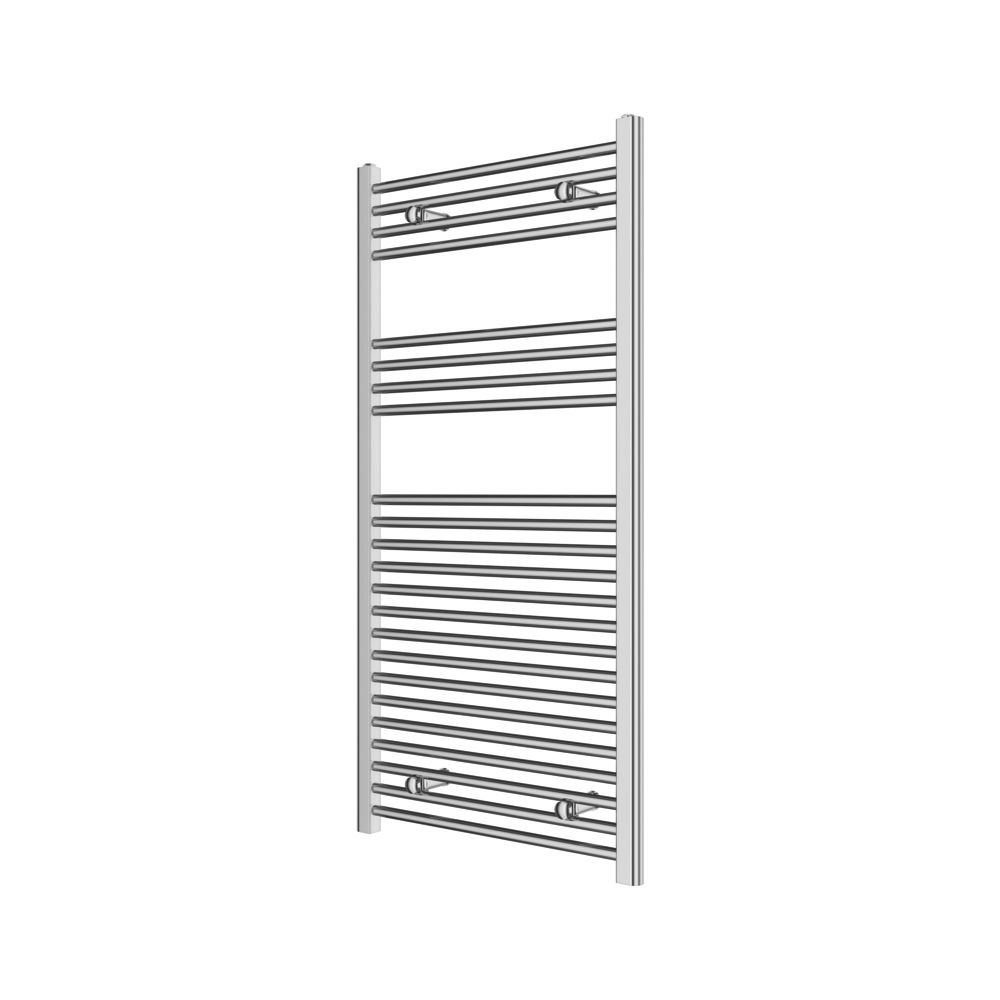 Flomasta 1200mm x 600mm 1415BTU Chrome Flat Towel Radiator - Screwfix