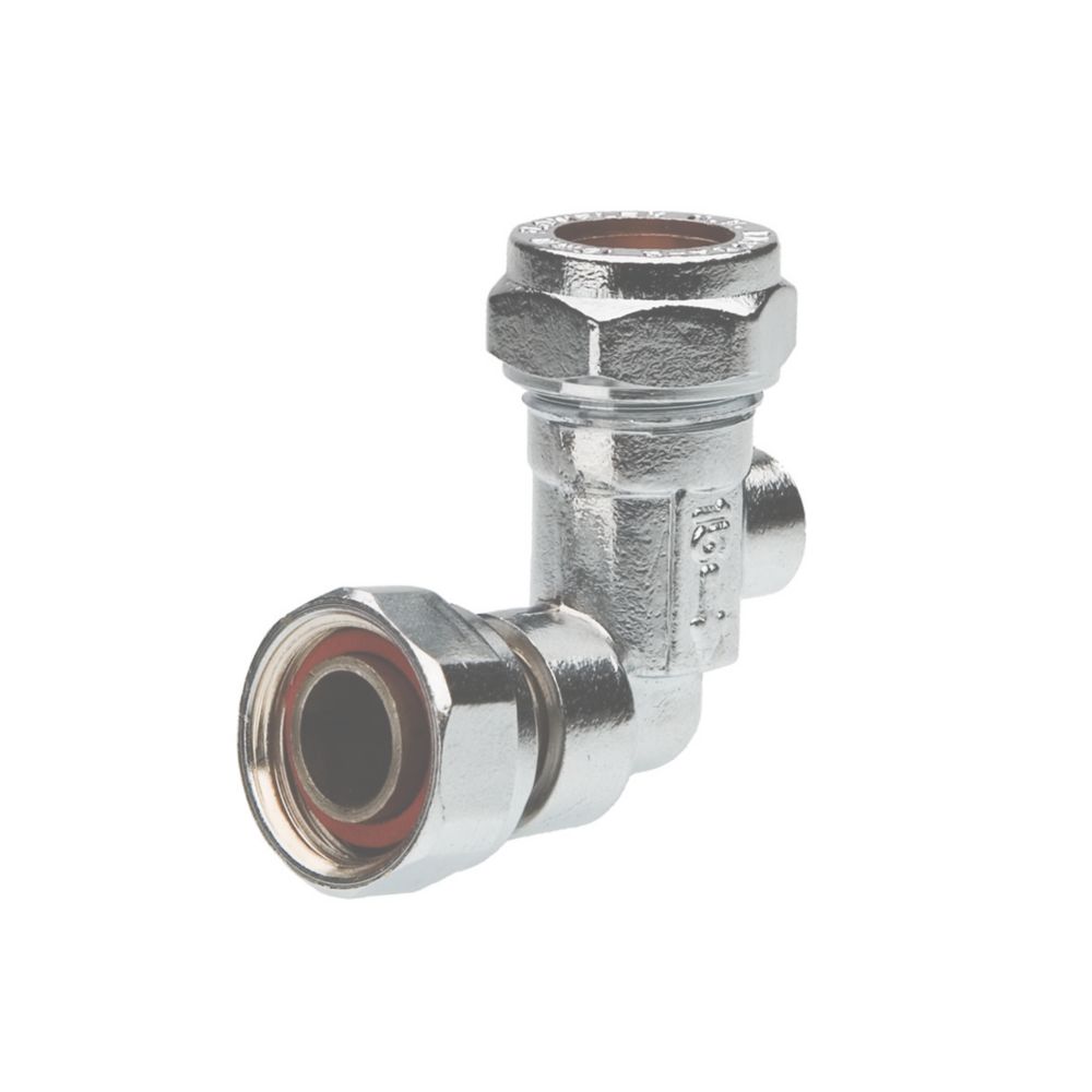 Flomasta Angled Service Valve 15mm x 1/2" - Screwfix