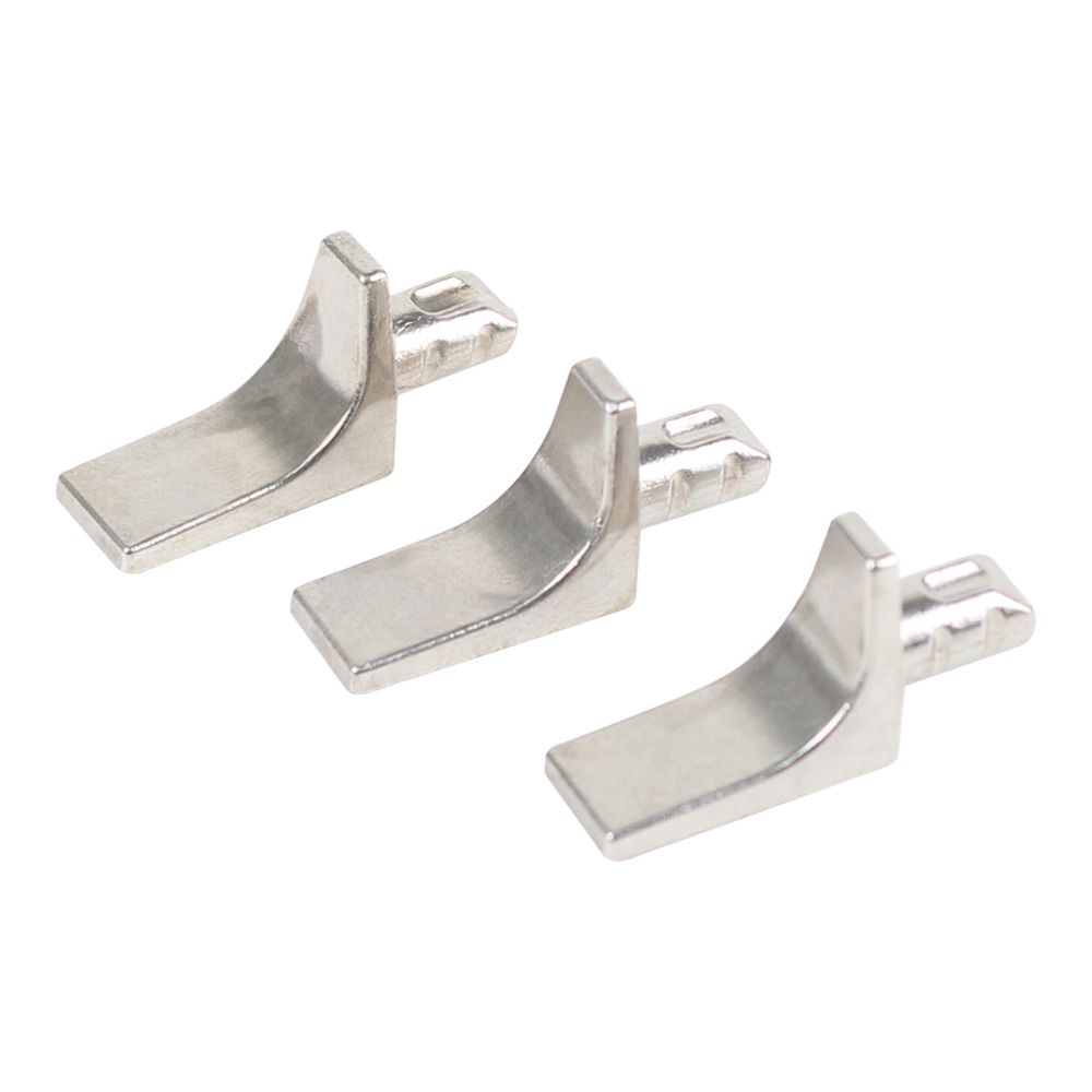 Essentials MDF Flat Shelf Supports Satin Nickel 100 Pack - Screwfix