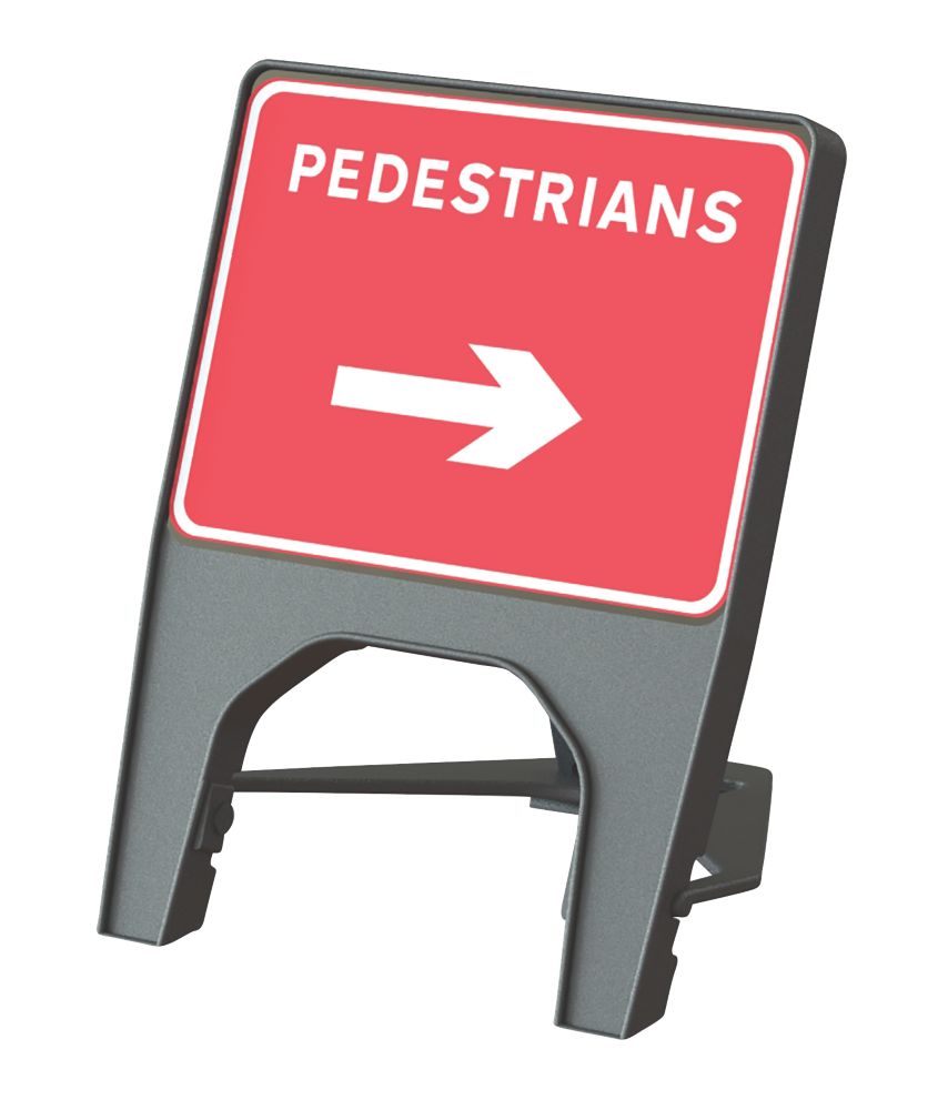 Melba Swintex Q Sign Rectangular "Pedestrian Right" Traffic Sign 610mm ...