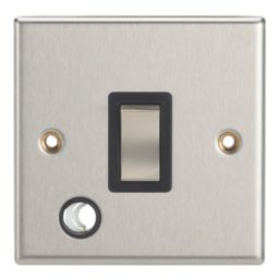 Contactum iConic 20A 1-Gang DP Control Switch & Flex Outlet Brushed ...