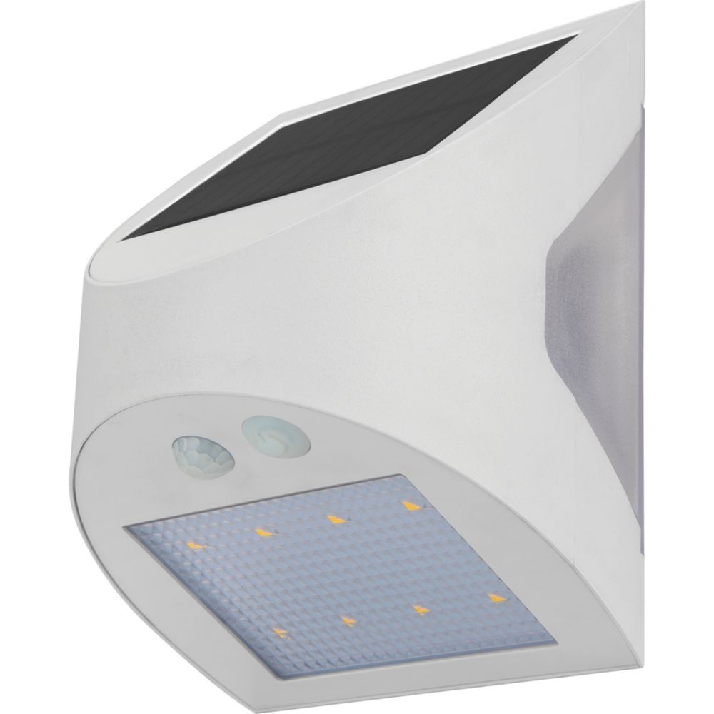Luceco Prysm Outdoor LED Solar With PIR Sensor White 300lm - Screwfix