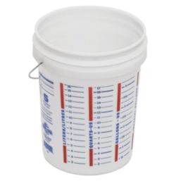 Marshalltown Plastic Mixing Bucket White 22.5Ltr - Screwfix