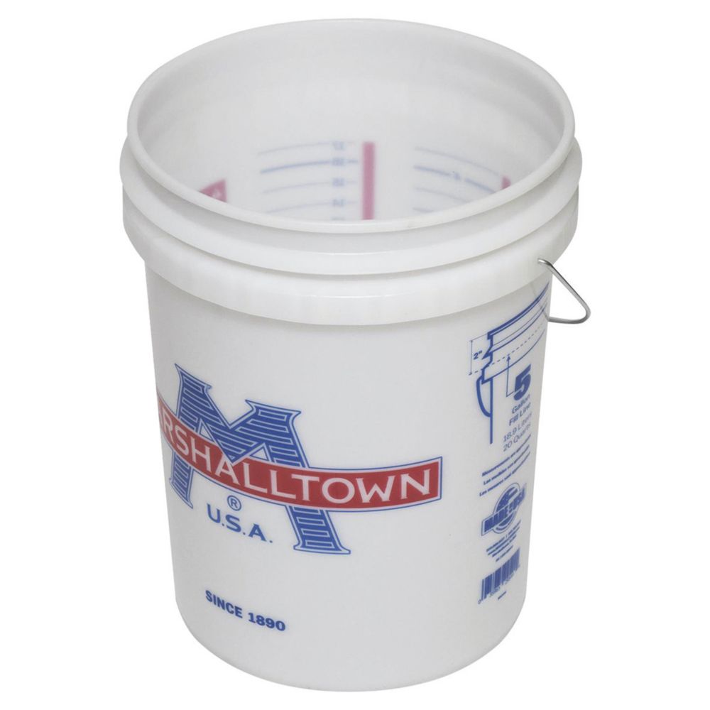 Marshalltown Plastic Mixing Bucket White 22.5Ltr - Screwfix
