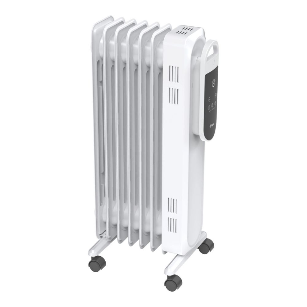Blyss 1500W Electric Portable Oil-Filled Radiator White - Screwfix