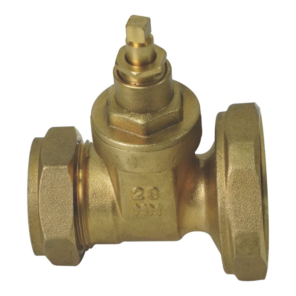 Flomasta Gate Pump Valve 28mm x 1 1/2" - Screwfix