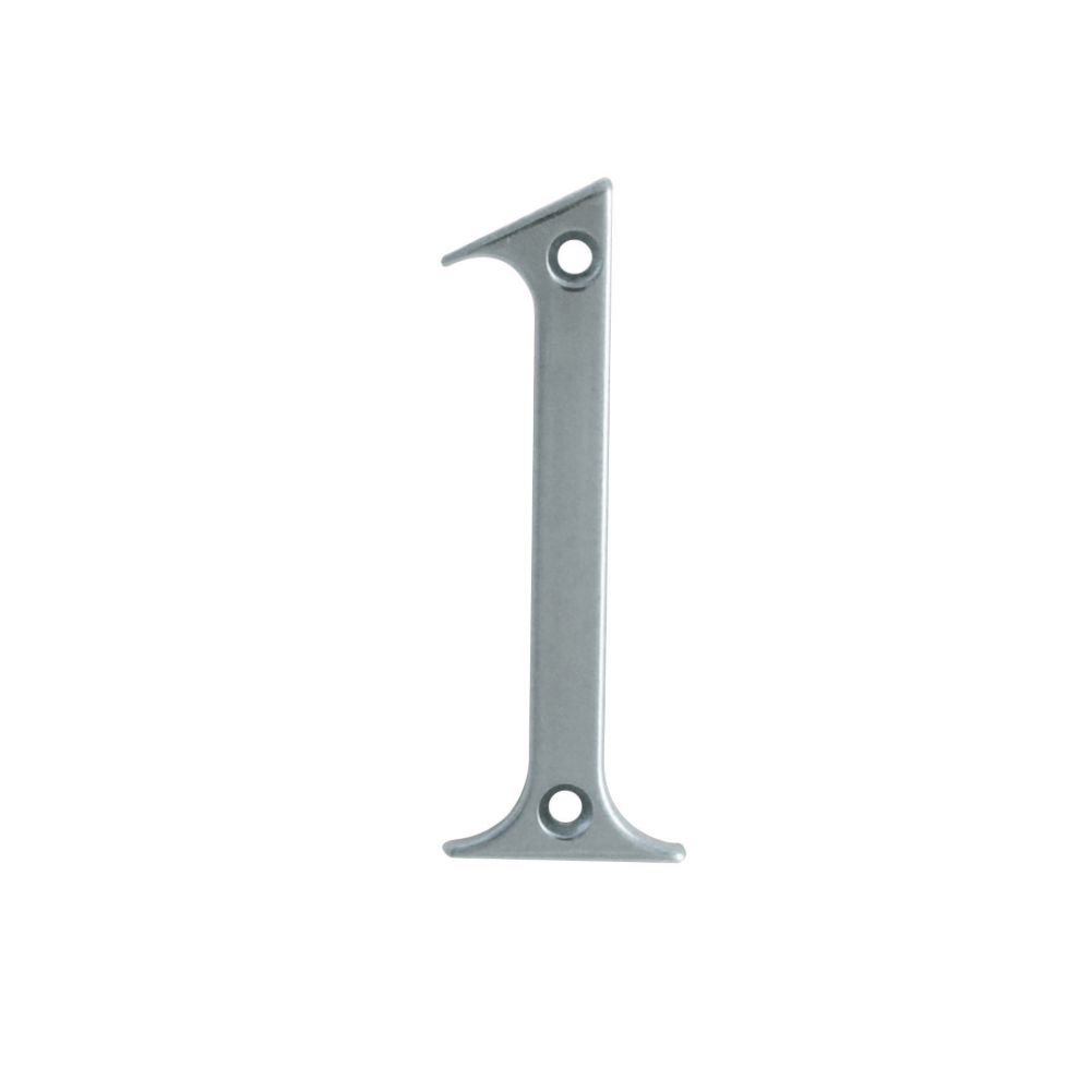 Fab & Fix Door Numeral 1 Polished Chrome 80mm | House Numbers | Screwfix.ie