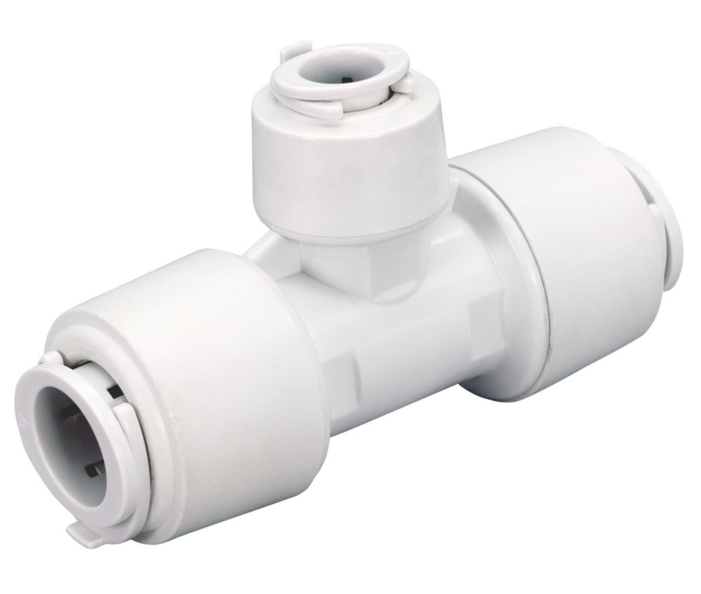 FloPlast FloFit+ Plastic Push-Fit Reducing Tee 15mm x 15mm x 10mm ...