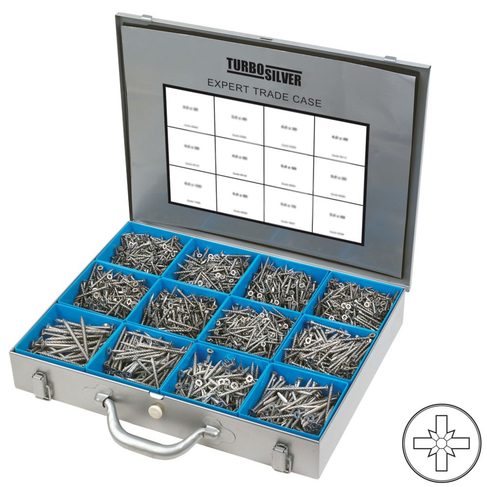 Turbo Silver PZ Double-Countersunk Expert Trade Case 2800 Pcs | Screws ...