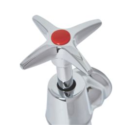 Essentials Bib Cross Head Taps Chrome 1 Pair - Screwfix