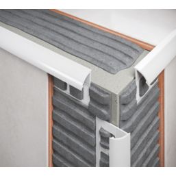 Diall 6mm Round PVC Tile Trim White 2.5m - Screwfix