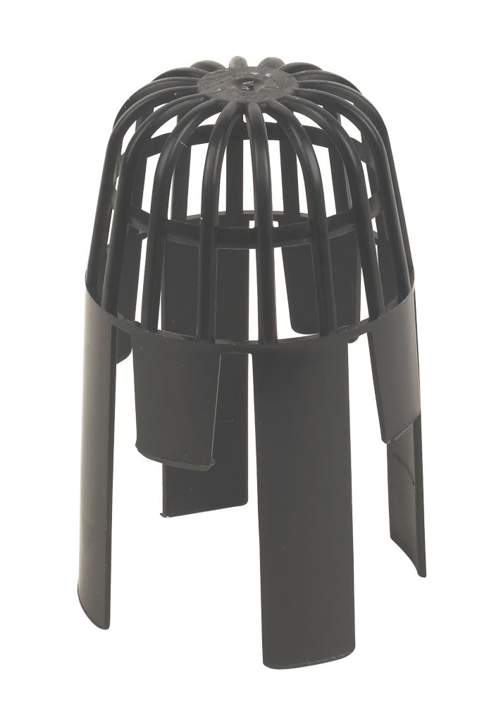 FloPlast Balloon Leaf Guard Black 65-68mm - Screwfix