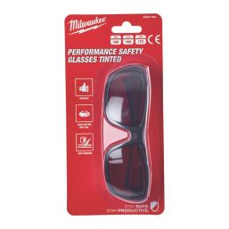 Milwaukee Performance Tinted Lens Safety Glasses - Screwfix