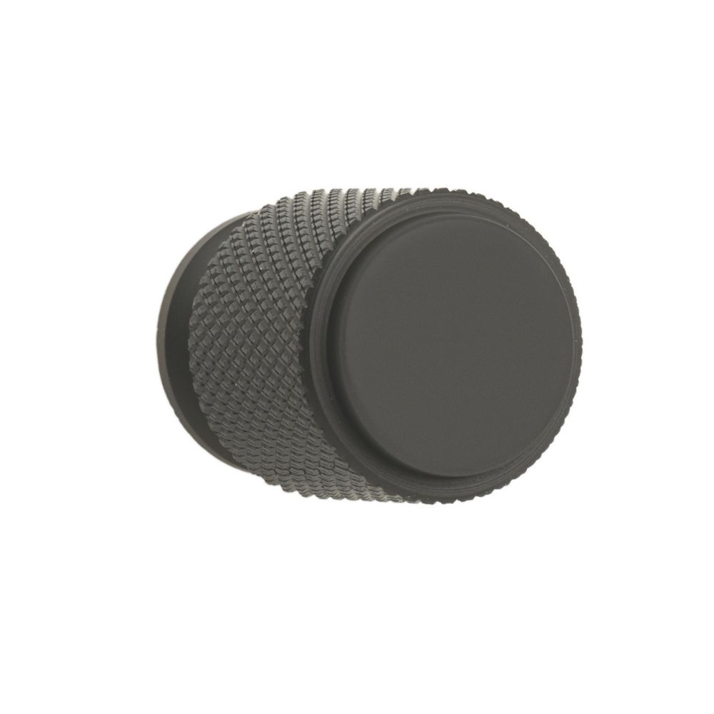 Elite Knobs & Handles Kensington Knurled Cabinet Knob Matt Black 20mm ...
