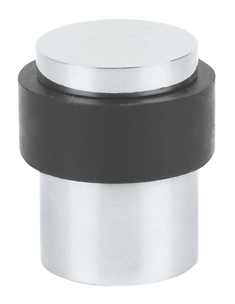 Eclipse Round Door Stop 30 x 41mm Polished Stainless Steel - Screwfix