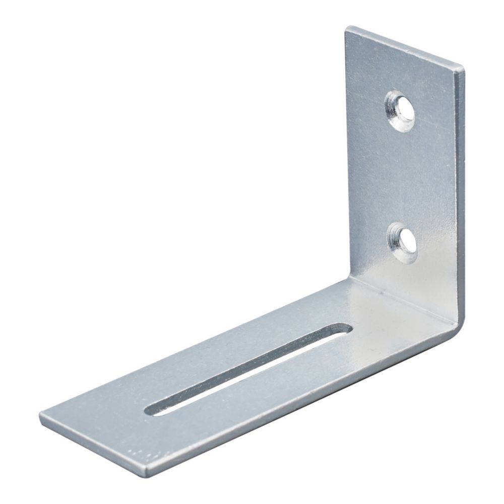 Essentials Adjustable Corner Bracket Silver 55mm x 70mm x 30mm - Screwfix