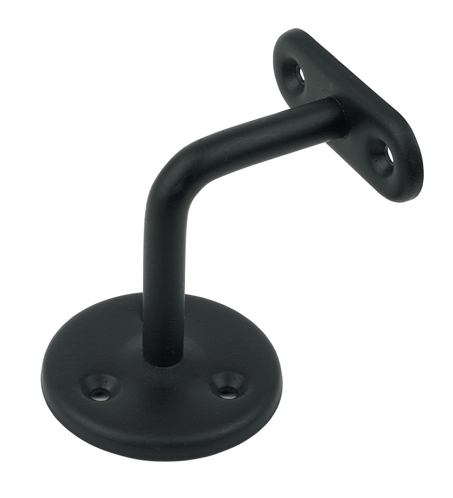Essentials Handrail Bracket Black 65mm - Screwfix