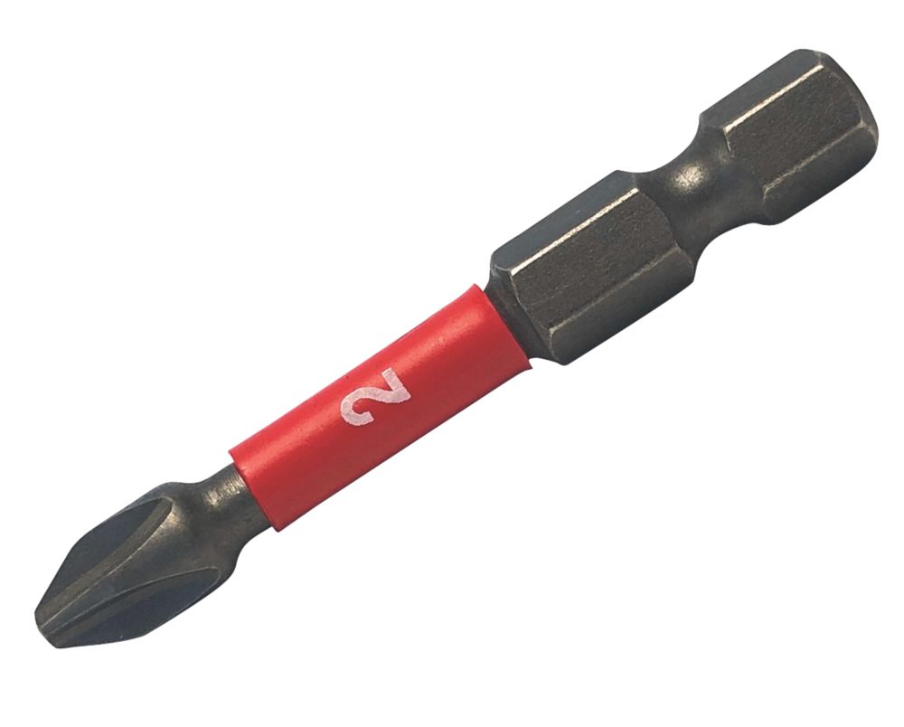 Wera Impaktor 1/4" 50mm Hex Shank PH2 Diamond-Coated Screwdriver Bits 5 ...