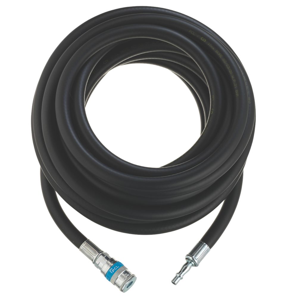 PCL HA2134/SFXB Vertex Coupling & Standard Adaptor Air Tool Hose 10mm x 10m - Screwfix