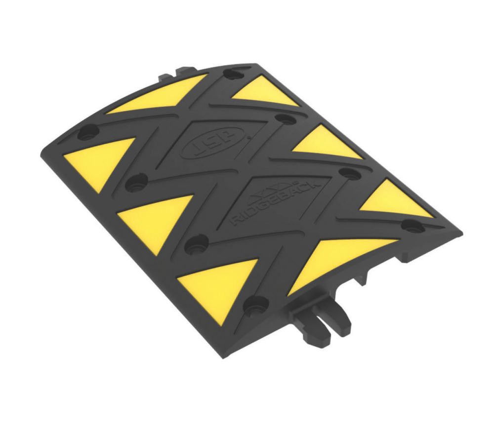 JSP 10mph Speed Bump Black / Yellow 50mm - Screwfix