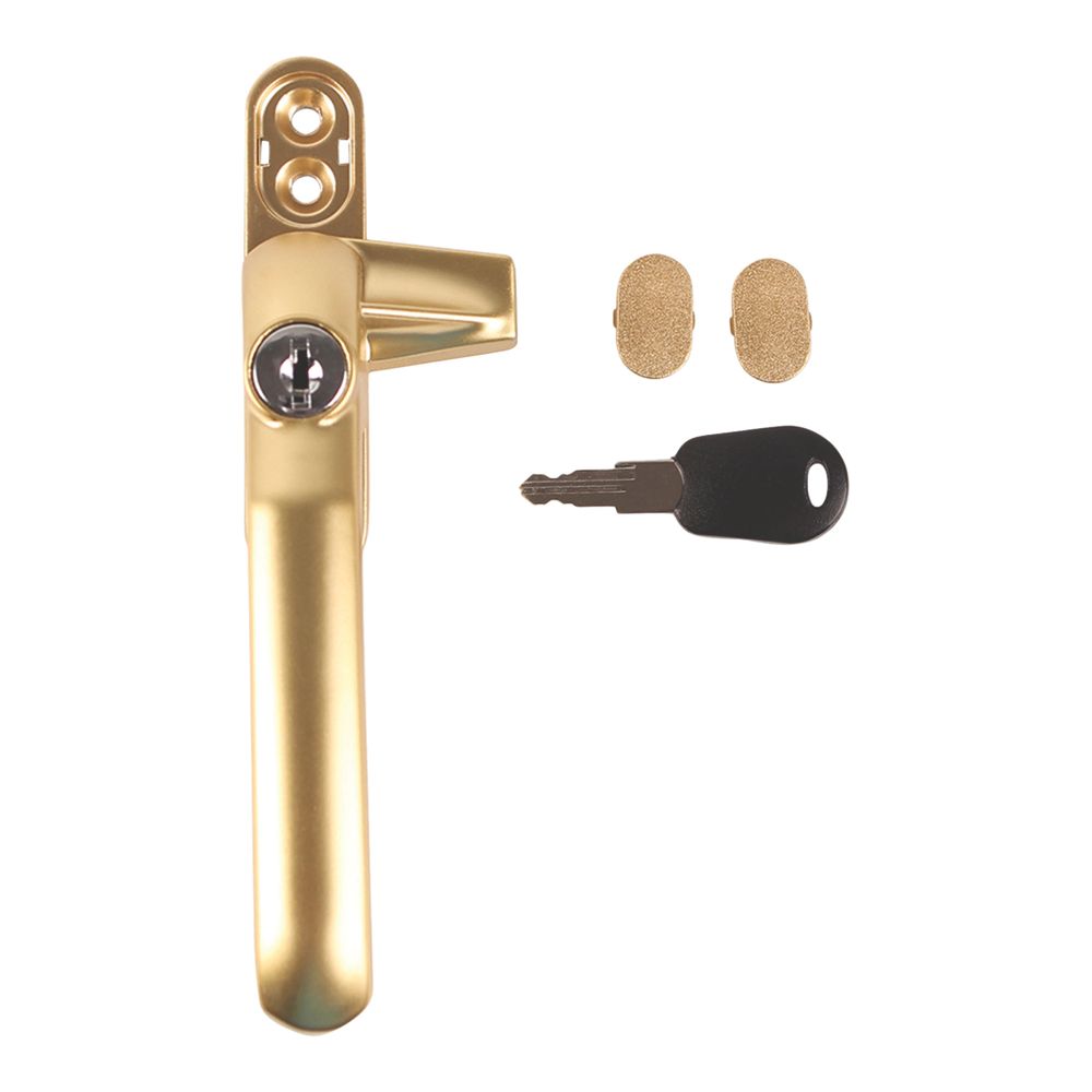 Smith & Locke Left-Handed Window Handle Brass Effect - Screwfix
