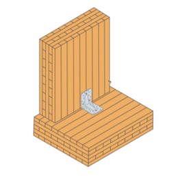 Sabrefix Heavy Duty Angle Brackets Galvanised 90mm x 63mm 25 Pack ...