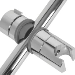Croydex Riser Rail Slider Chrome 120mm - Screwfix