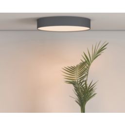 Calex RGB & White LED Smart Fabric Ceiling Light Black 16W 750lm - Screwfix