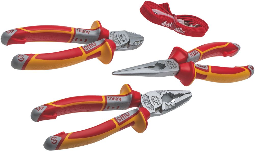 NWS VDE Pliers Set 3 Pieces - Screwfix