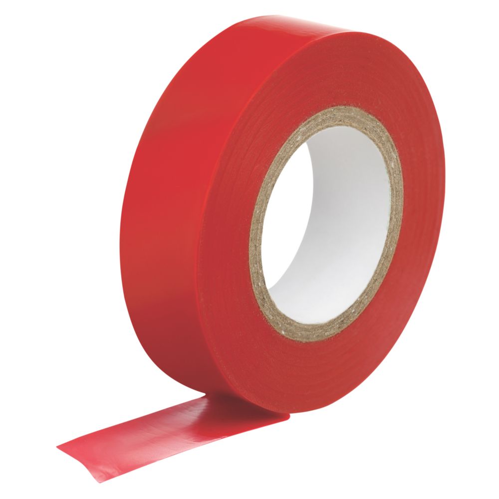 Pro-Fix Insulation Tape Red 33m x 19mm - Screwfix