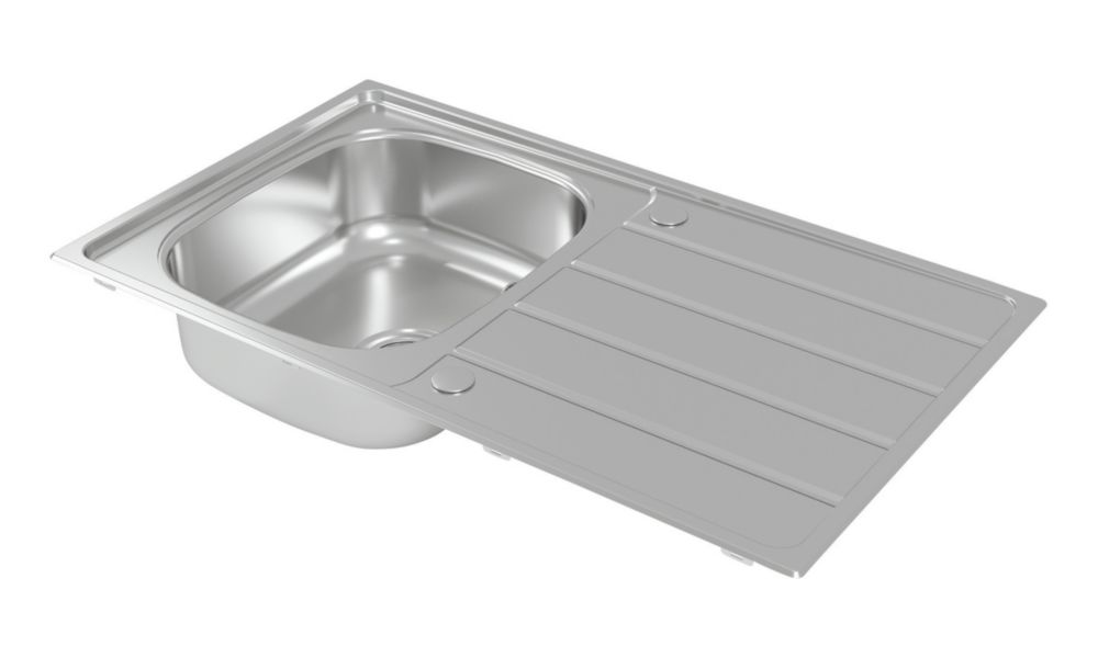 Carysil KD100 / HS605 1 Bowl Stainless Steel Inset Kitchen Sink & Tap ...