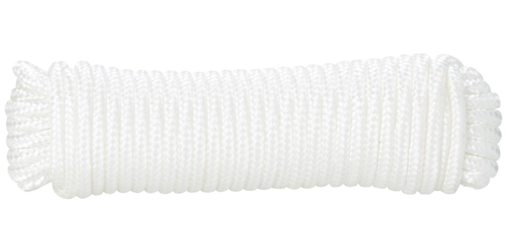 Diall Braided Rope White 5mm x 10m | Rope | Screwfix.ie