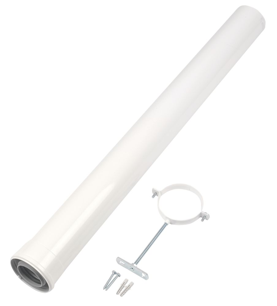 Ideal Heating Flue Extension Kit 1m 1m White - Screwfix