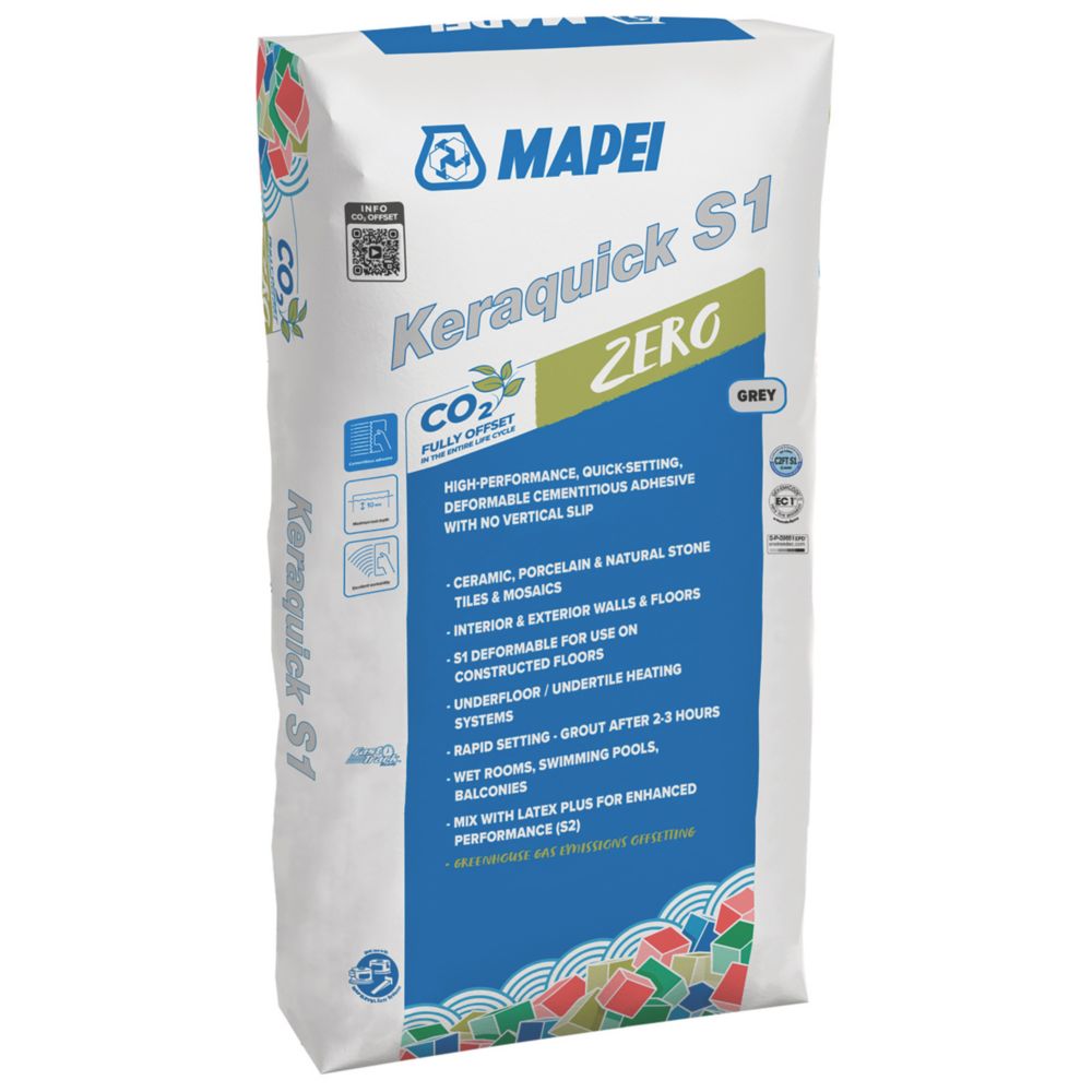 Mapei Wall & Floor Rapid-Set Flexible Tile Adhesive Grey 20kg - Screwfix