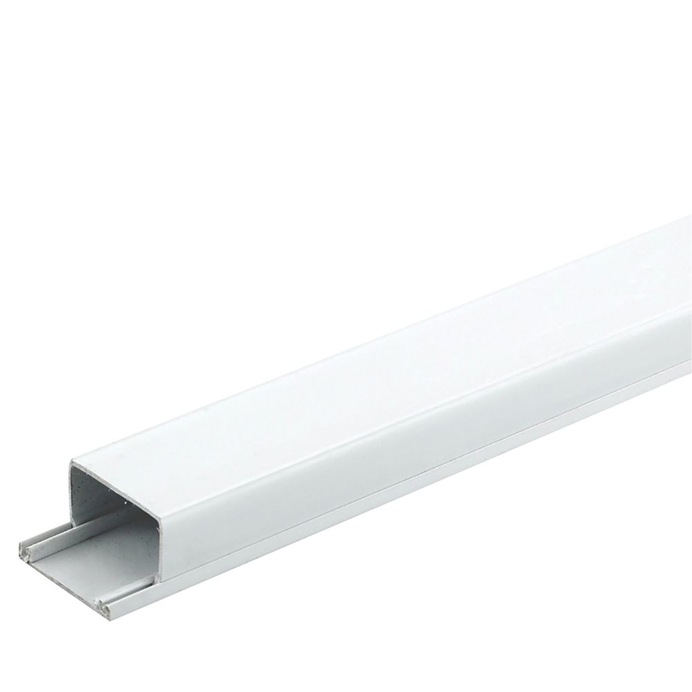 Deta TTE uPVC White Mini Trunking 38mm x 25mm x 2m - Screwfix