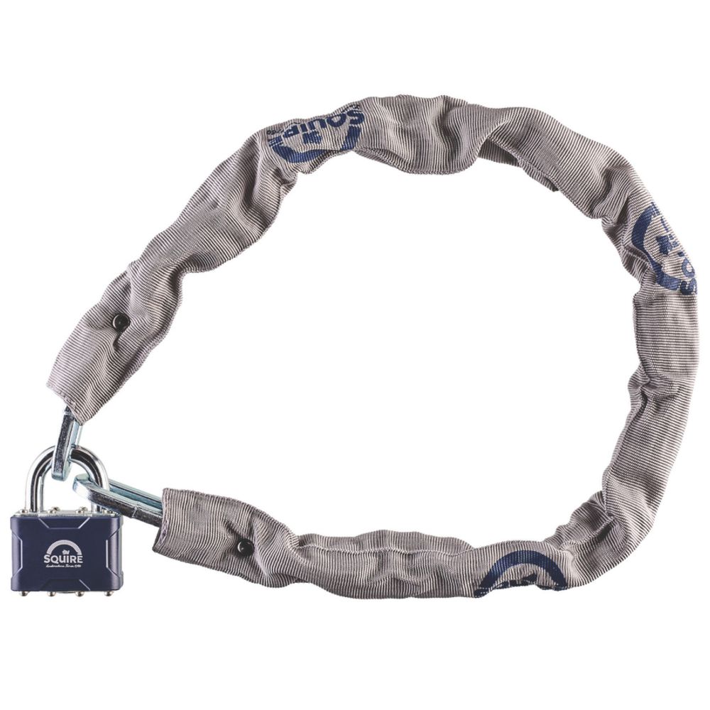 Squire Hardened Steel Padlock & Chain Set 915mm x 8mm - Screwfix