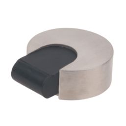 Eclipse Round Door Stop 50 x 20mm Satin Stainless Steel - Screwfix
