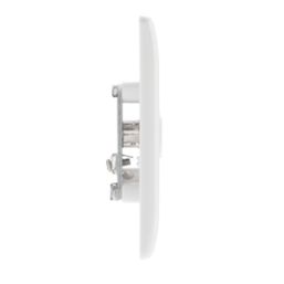 British General 800 Series 1-Gang Coaxial TV Socket White - Screwfix