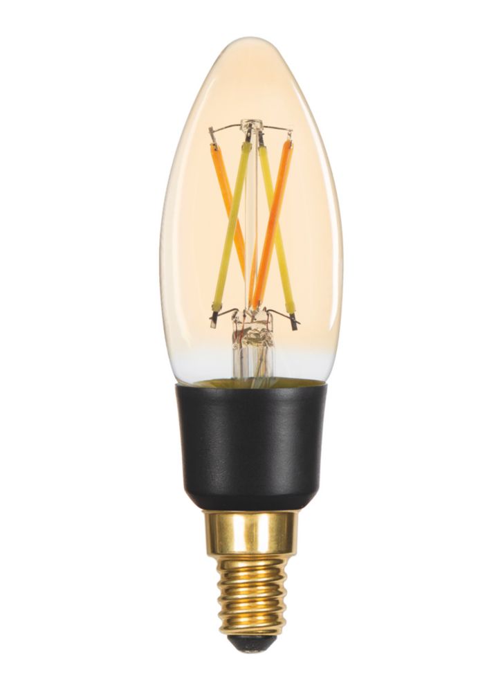LAP E14 Candle LED Virtual Filament Smart Light Bulb 4.2W 470lm - Screwfix