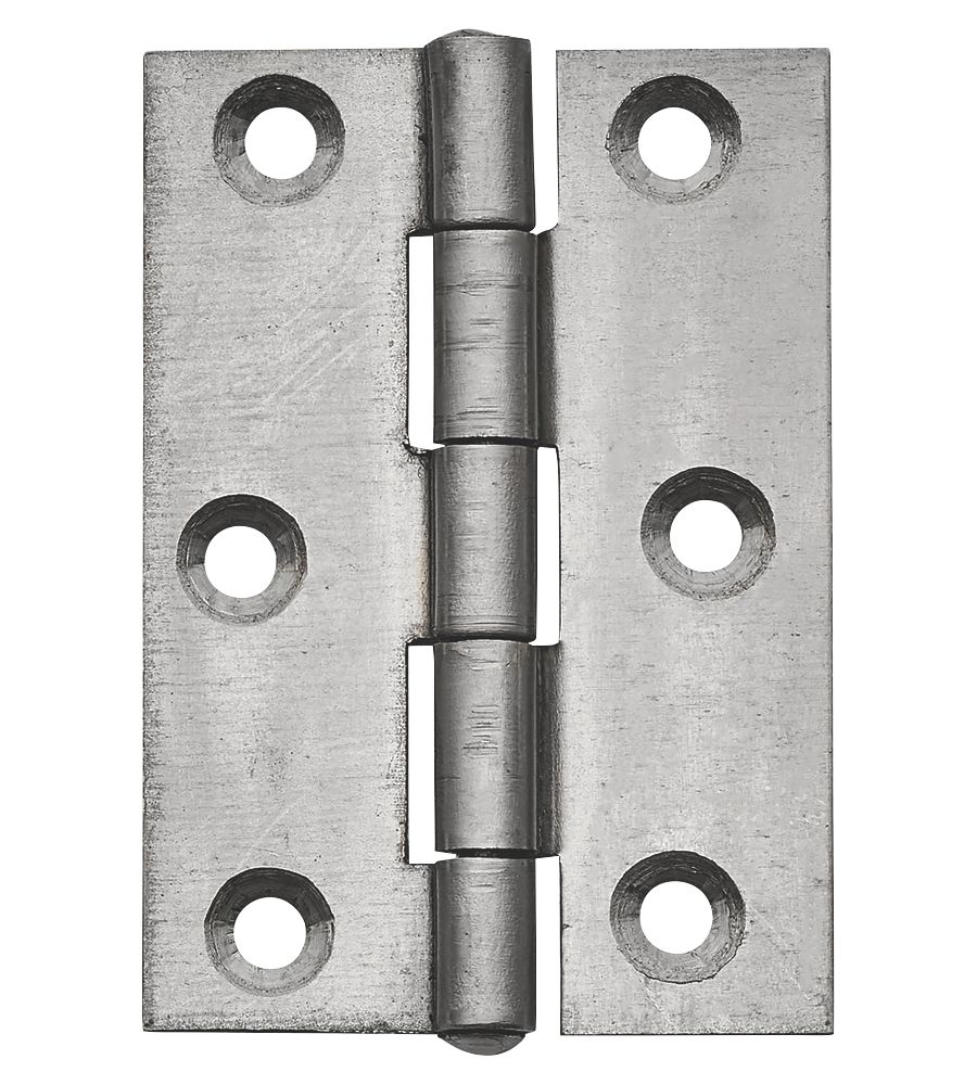 Self-Colour Fixed Pin Butt Hinges 63mm x 44mm 2 Pack - Screwfix