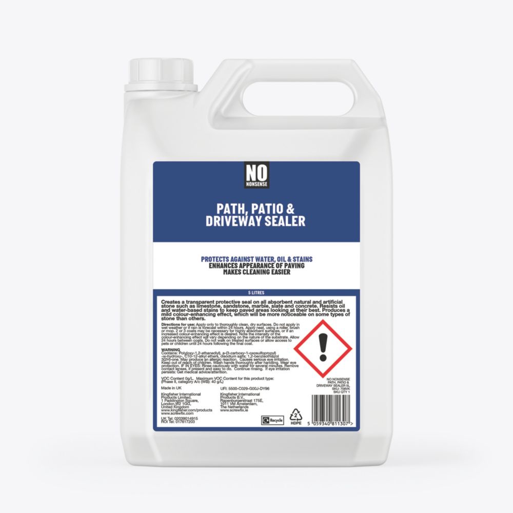 No Nonsense Patio Sealer Natural 5Ltr - Screwfix