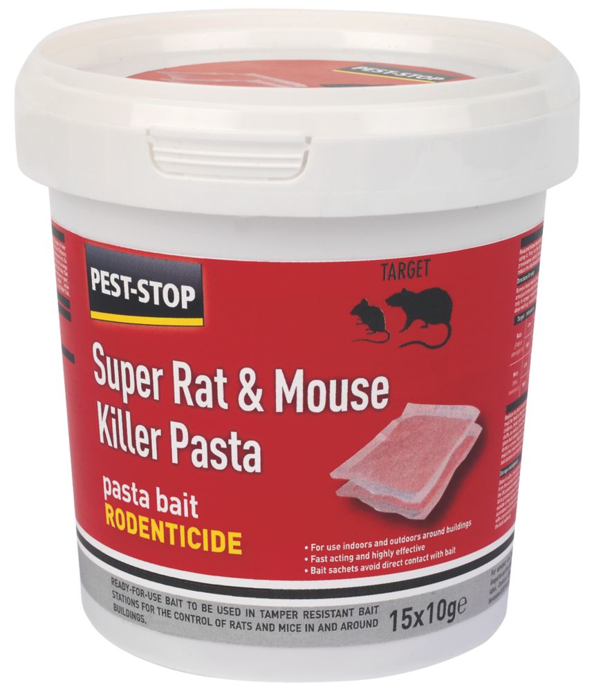 Pest-Stop Rodent Pasta Bait 10g 15 Pack - Screwfix