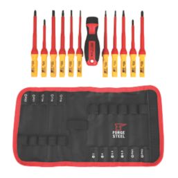 Forge Steel VDE Changeable Blade Screwdriver Set 12 Pcs - Screwfix