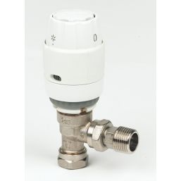 Danfoss RAS-C² White Angled Thermostatic TRV 15mm x 1/2" - Screwfix