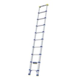 Werner Anodised Aluminium & Plastic Soft-Close Telescopic Ladder 2.9m ...